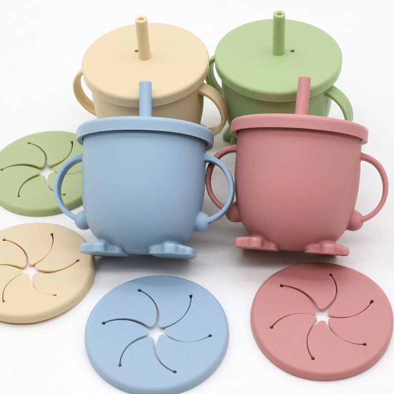 Baby Silicone Sippy Snack Cup – Snuggle & Sprout Store
